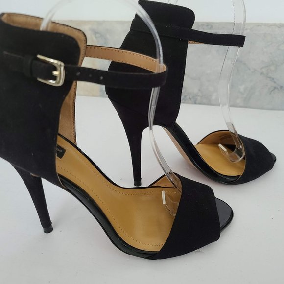 Zara | Shoes | New Zara Collection By Basic Black Sueded Leather ...